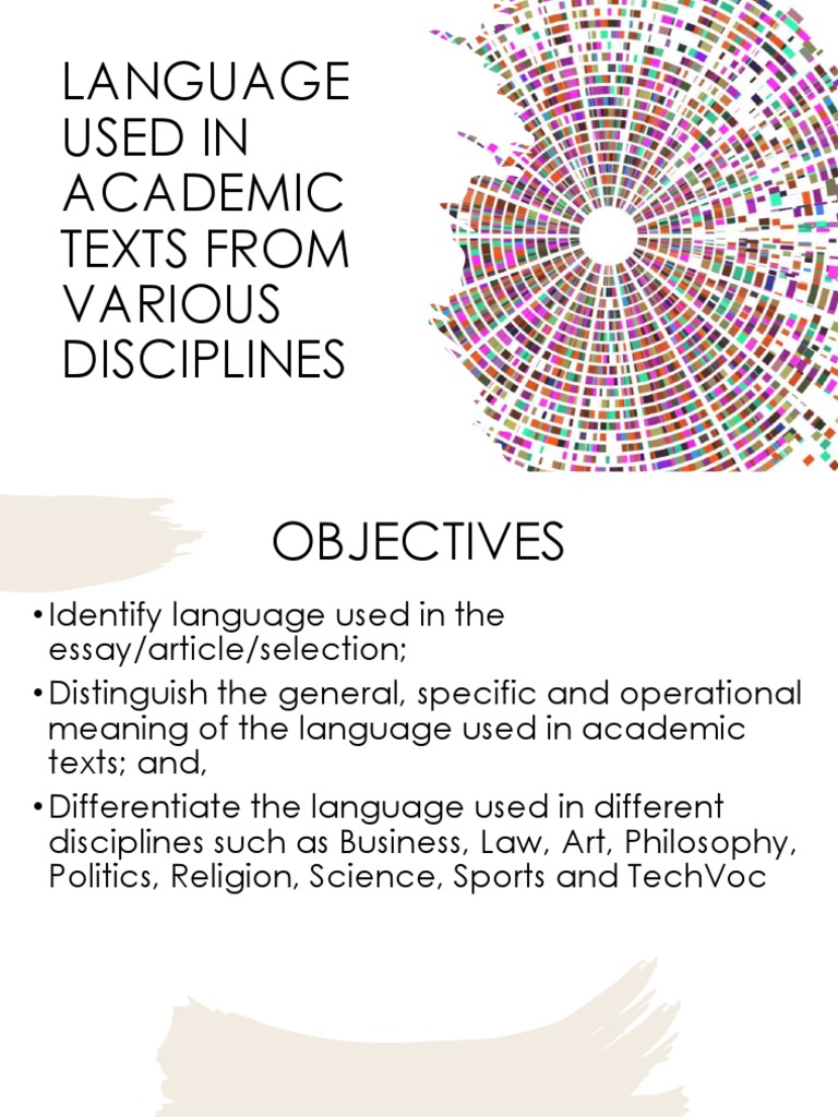 Academic Language Across Disciplines | PDF | Statistics | Accounting