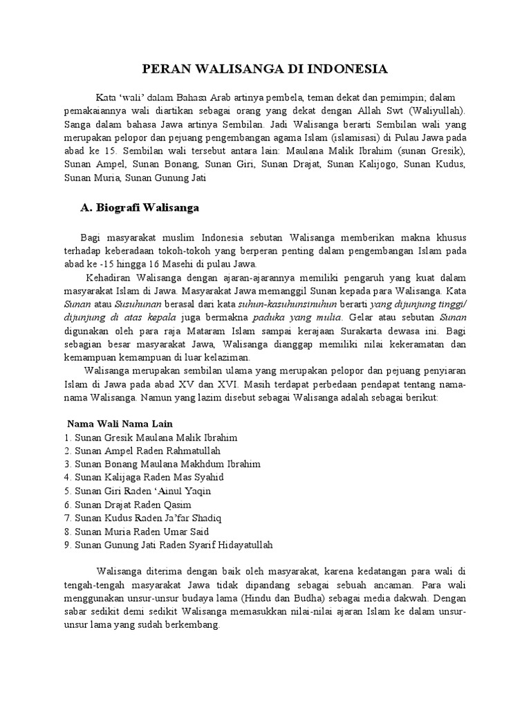 Wali Sogo Daring | PDF