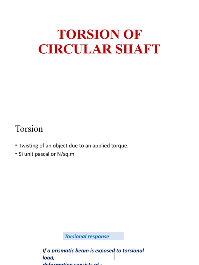 Torsion Analysis of Circular Shafts | PDF | Bending | Strength Of Materials