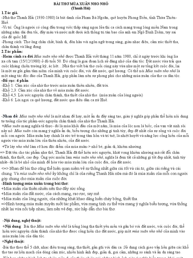 Bài Thơ MXNN | PDF