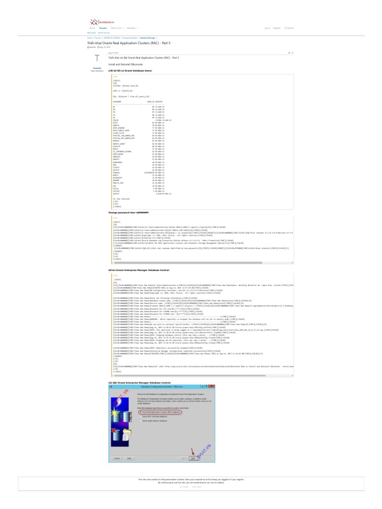 Triển khai Oracle Real Application Clusters (RAC) - Part 5 _ Lab Network System Security | PDF ...