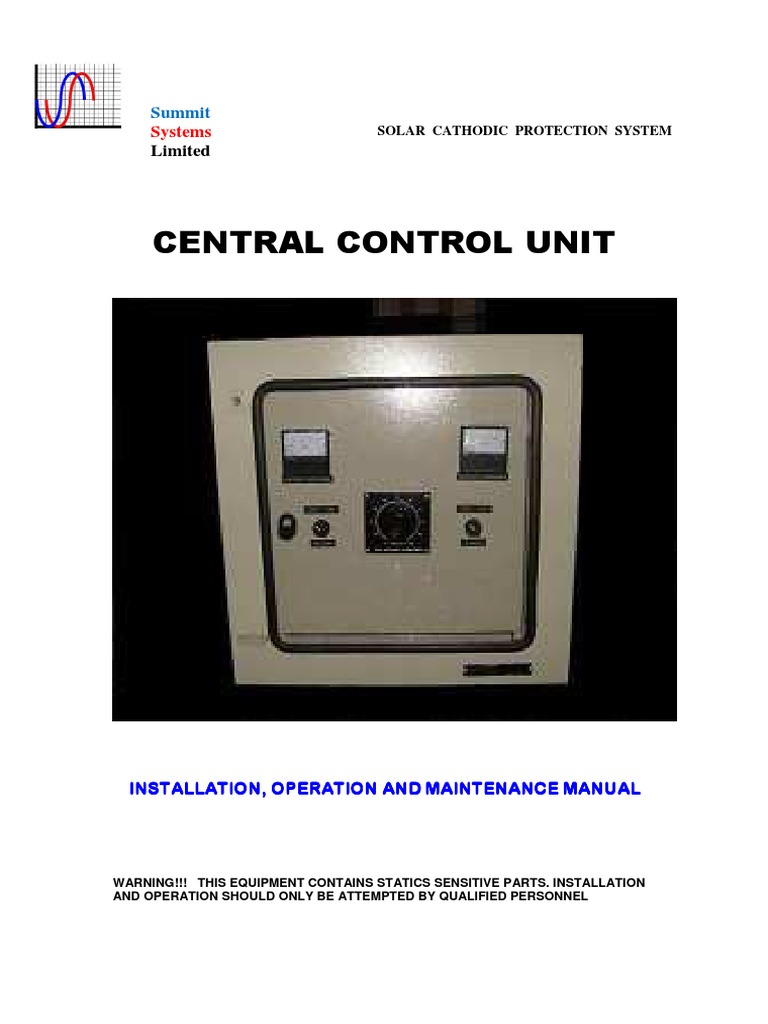 Solar Cathodic Protection System Manual | PDF | Electrical Wiring ...