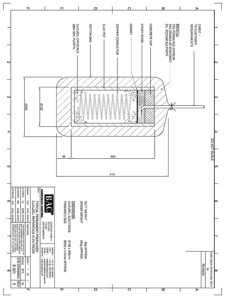 Copper Copper Sulphate Reference Electrode | PDF
