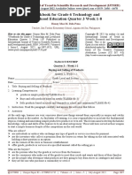 EPP Grade 6 Quarter 1 Module Overview | PDF | Multimedia | Spreadsheet