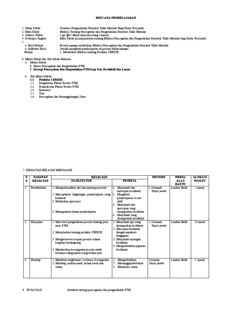Contoh RP Posyandu | PDF