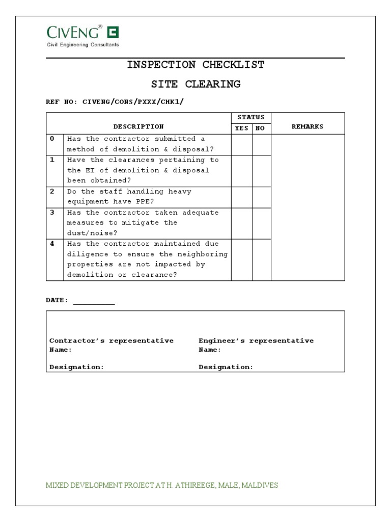 Site Clearing | PDF | Economic Sectors | Civil Engineering