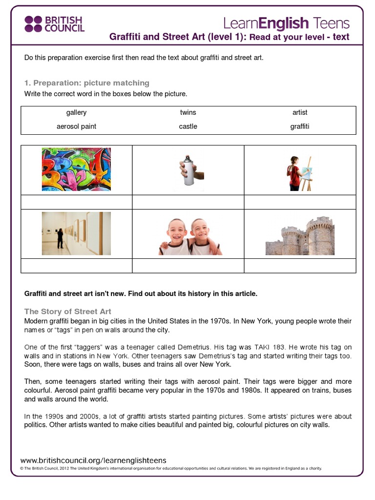 graffiti_level_1-text_and_prep_0 | PDF | Graffiti | Street Art