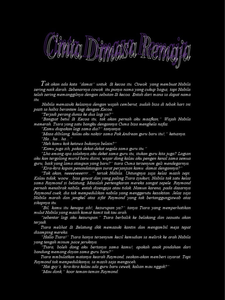 Cinta Remaja | PDF