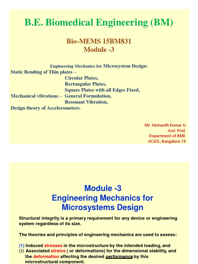 Biomems-Module3 | PDF | Bending | Accelerometer