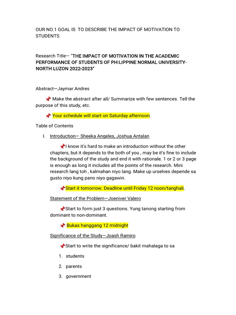 Mini Research Role | PDF