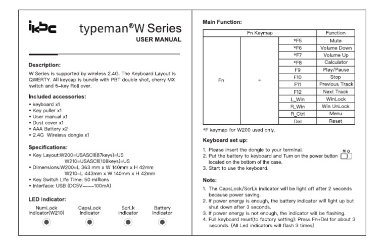 W User Manual - 3 | PDF