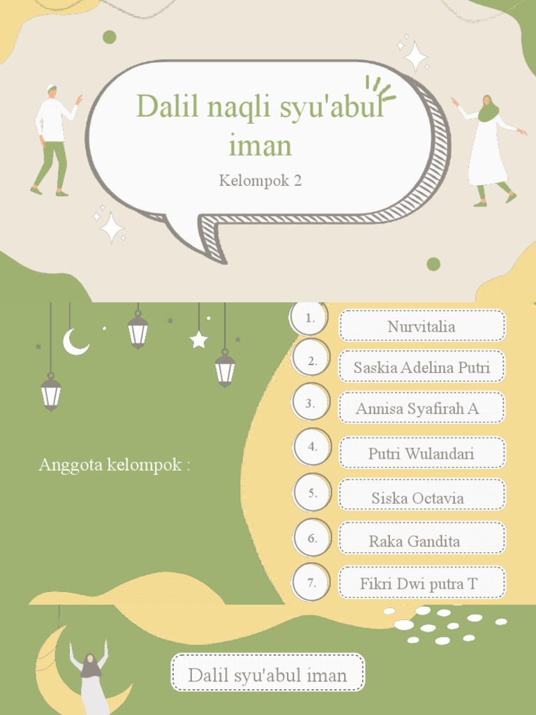 Dalil Naqli Syu'abul Iman: Kelompok 2 | PDF