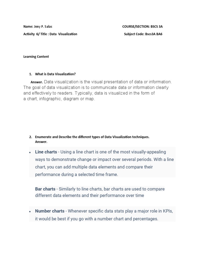 Activity 6.data Visualization | PDF | Infographics | Chart