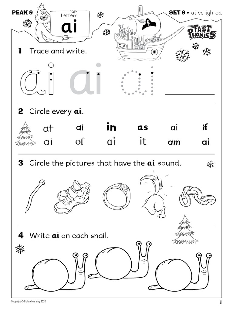 Activity Sheet FP Fast Phonics Worksheets Peak 9 Peak 9 Phonics en-GB ...