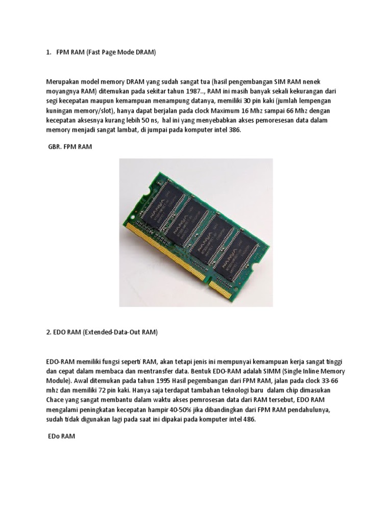 Tugas Macam Macam RAM | PDF