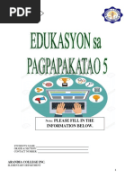 Esp 5 Quarter 1 Week 1 Self-Learning Module | PDF