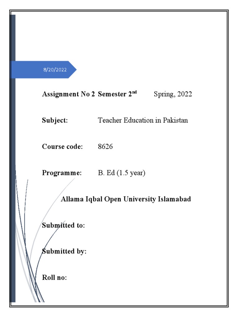 8626 Assignment No 2 | PDF | Educational Technology | Teaching Method