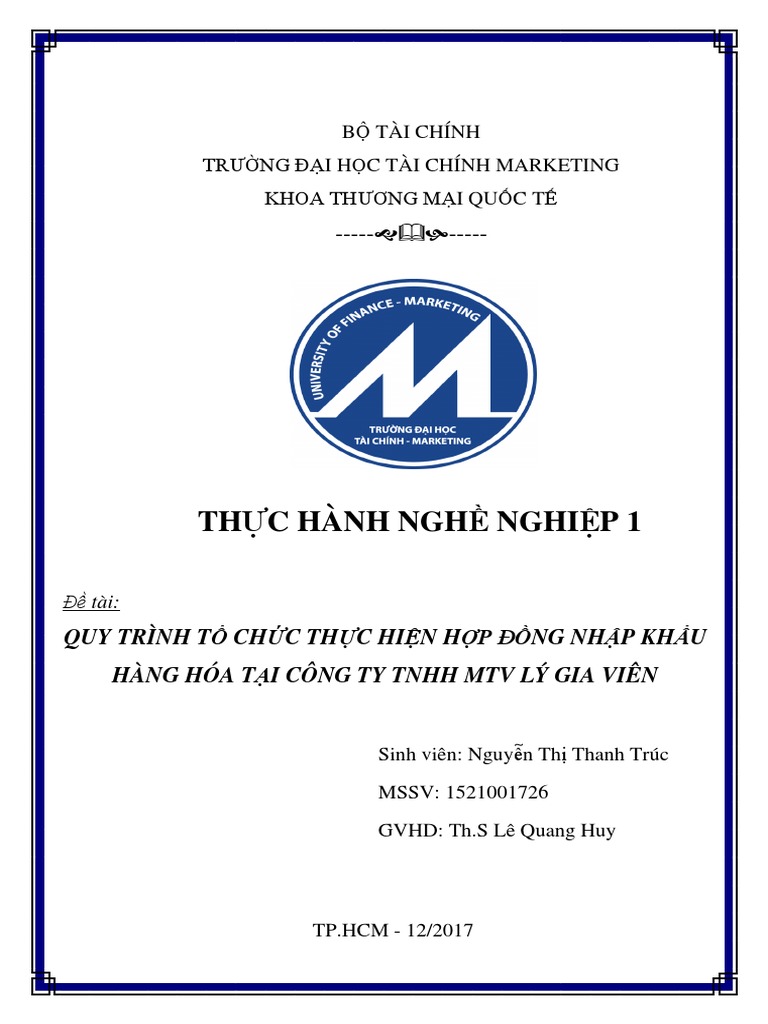 THC Hanh NGH Nghip 1 Quy Trinh T CH | PDF