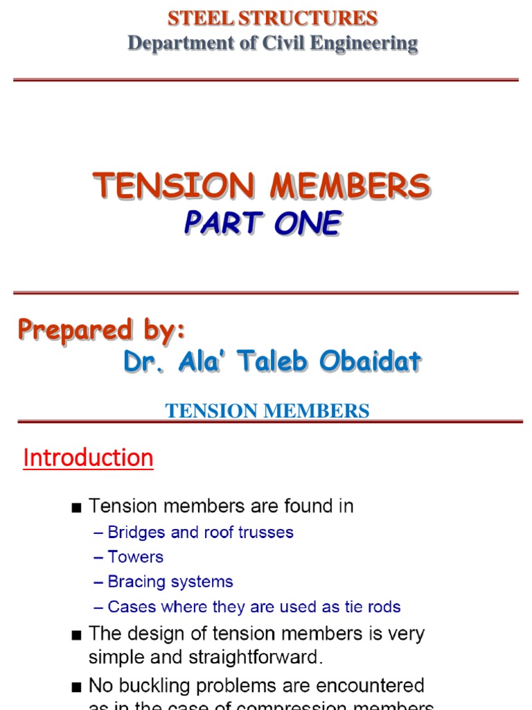 4 - Tension Member (Part One) | PDF | Truss | Strength Of Materials