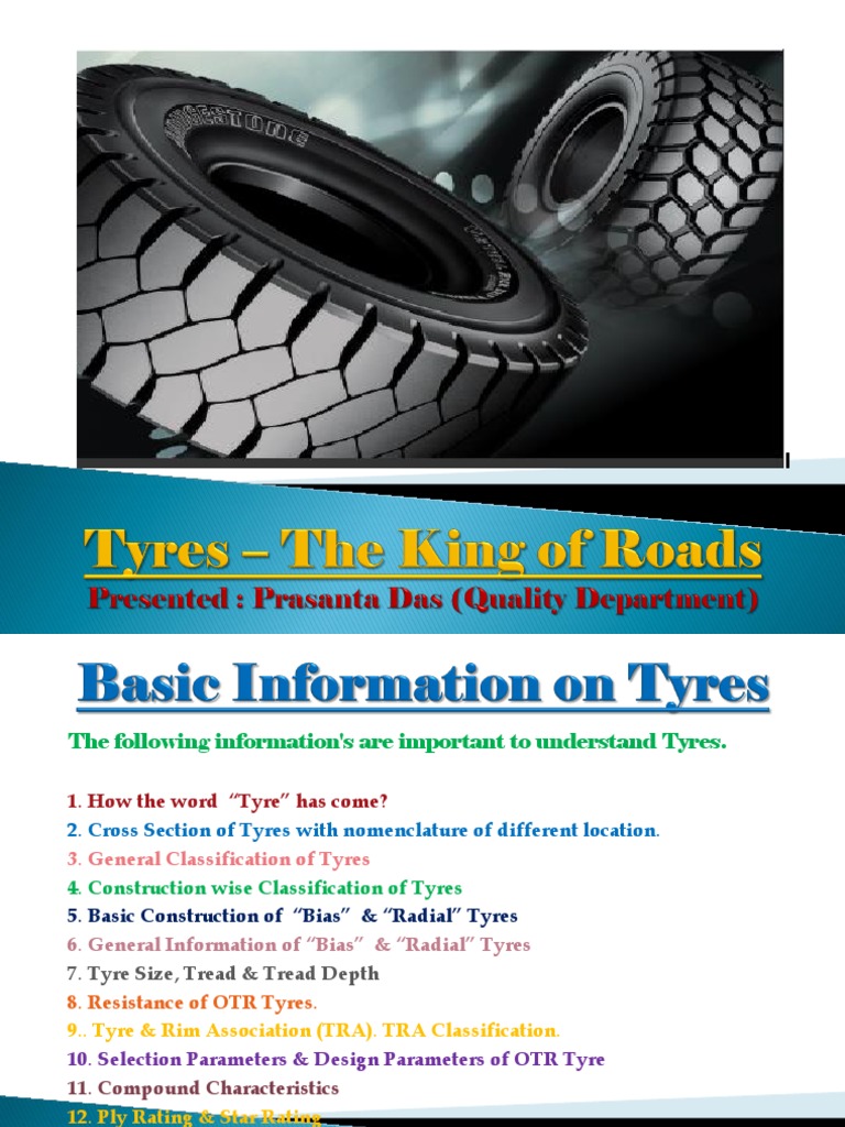 01. Basis Information of Tyre | PDF | Tire | Vehicles