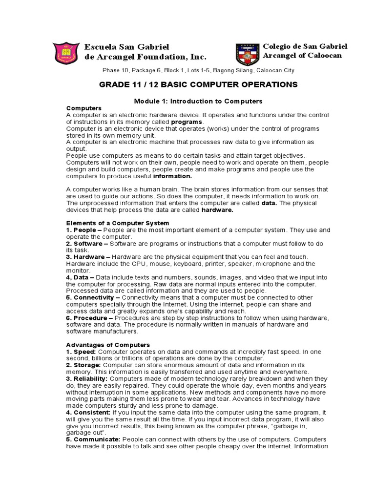 1 Module 1 Bco | PDF | Computer Hardware | Computer Program