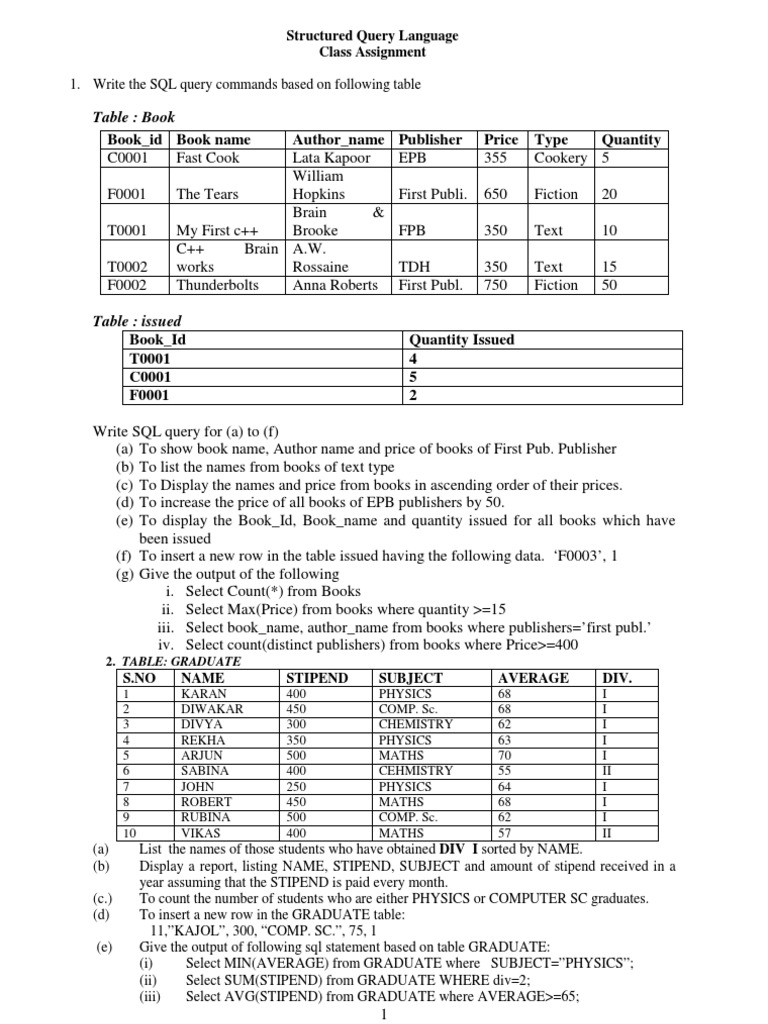 Structured Query Language | PDF | Sql | Data Management Software