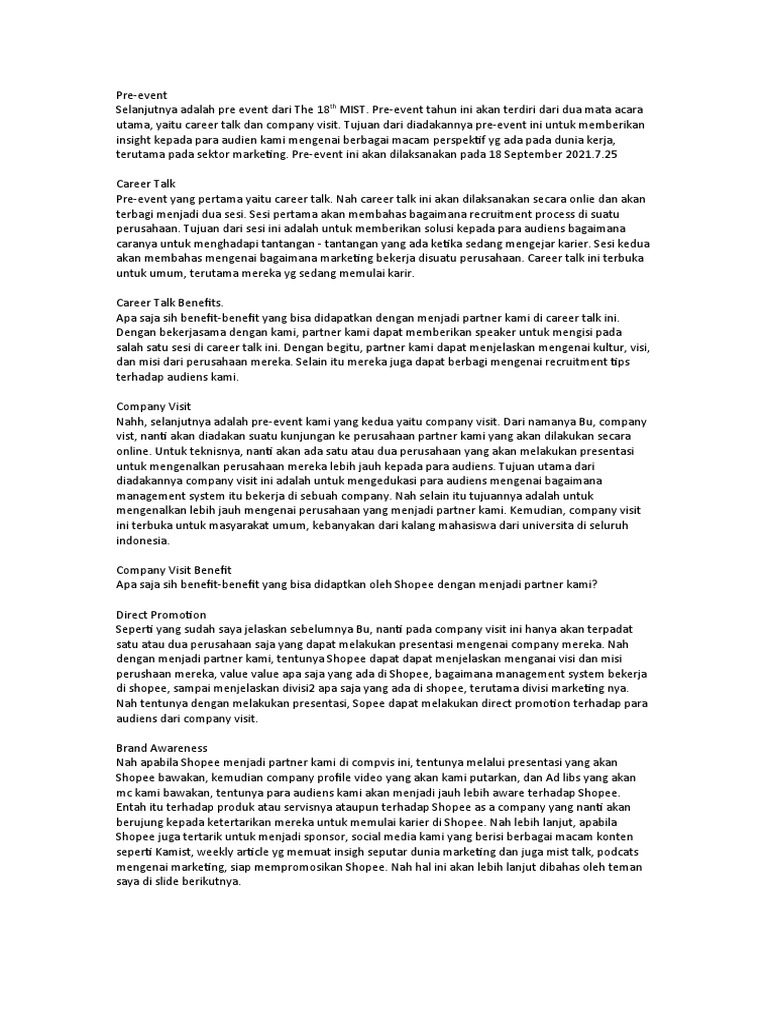 Pitching With Shopee | PDF