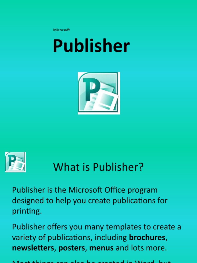 How To Use Publisher | PDF