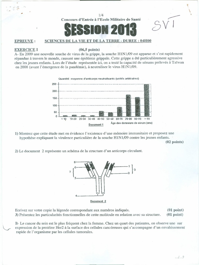 Concours Ems 2013 SVT | PDF