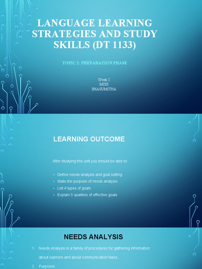 Topic 2: Preparation Phase | PDF | Goal | Learning