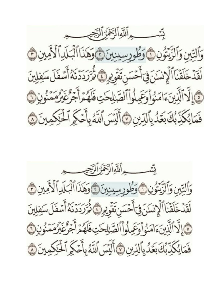 Surah at Tin | PDF
