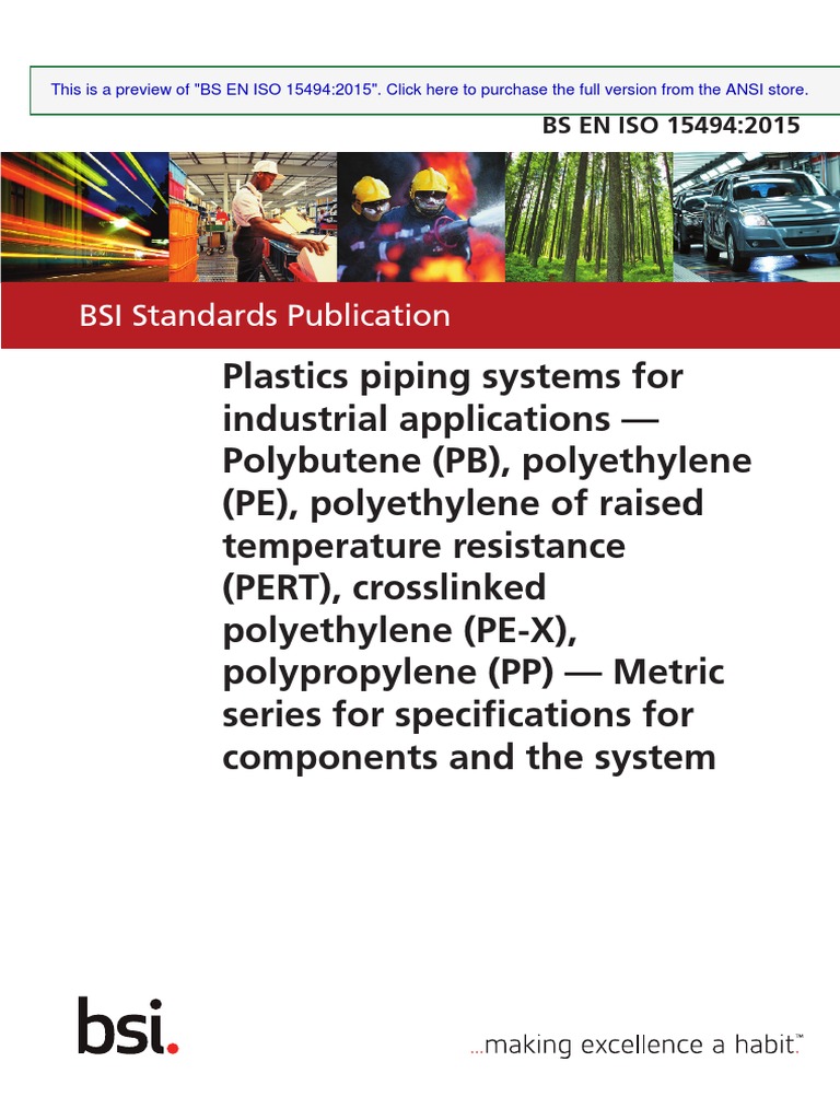 BSI Standards Publication BS EN ISO 15494 - 2015 | PDF | Pipe (Fluid ...