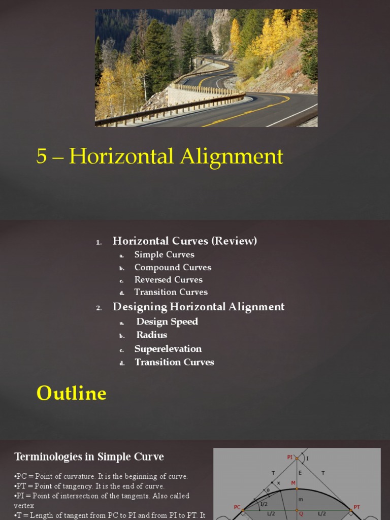 Designing Horizontal Alignment Curves | PDF | Tangent | Angle