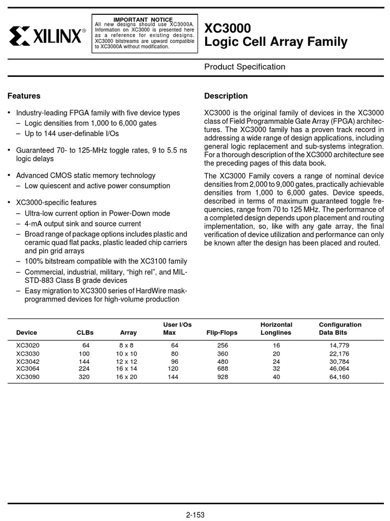 xc3000 Logic Cell Array Family | PDF | Computer Hardware | Digital ...