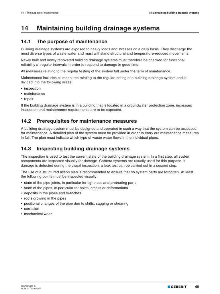 Maintaining building drainage systems | PDF | Pipe (Fluid Conveyance ...