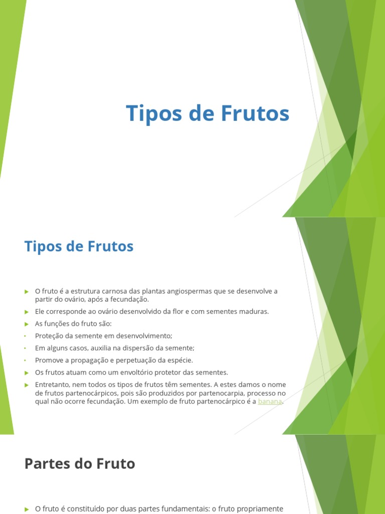 Classificação e Tipos de Frutos | PDF | Fruta | Semente