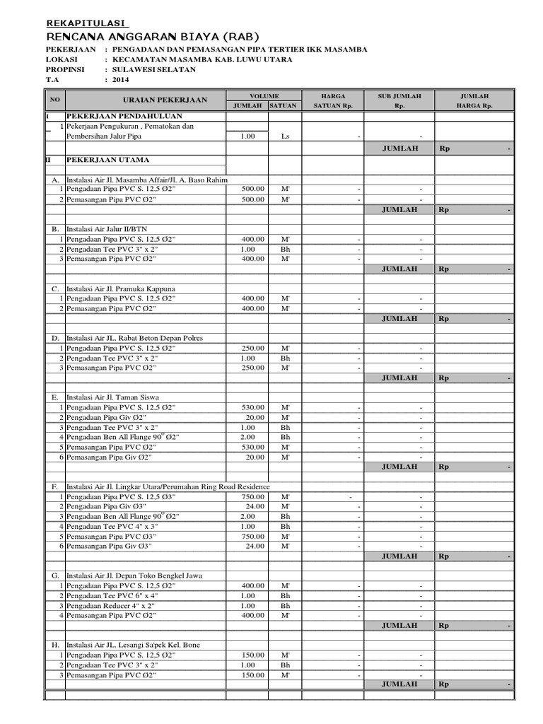 Adoc - Pub - JL A Baso Rahim 1 Pengadaan Pipa PVC S 125 2 M Pem | PDF