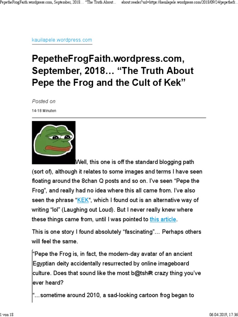 Pepe The Frog | PDF