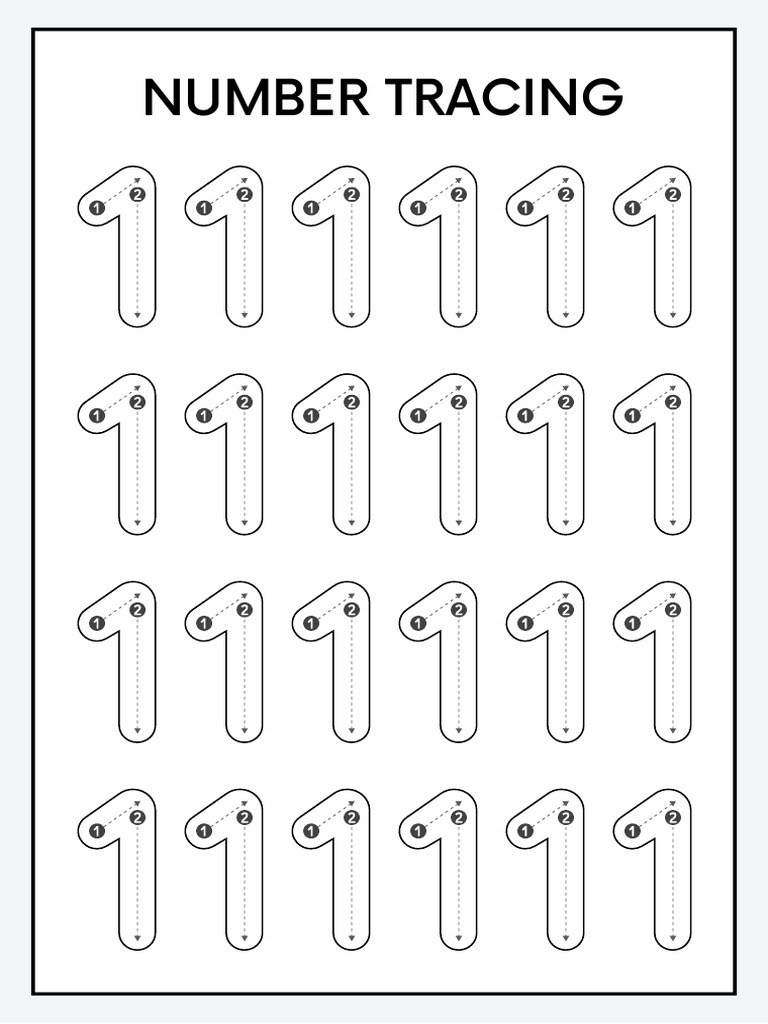 Number Tracing 1 To 10 Worksheet | PDF