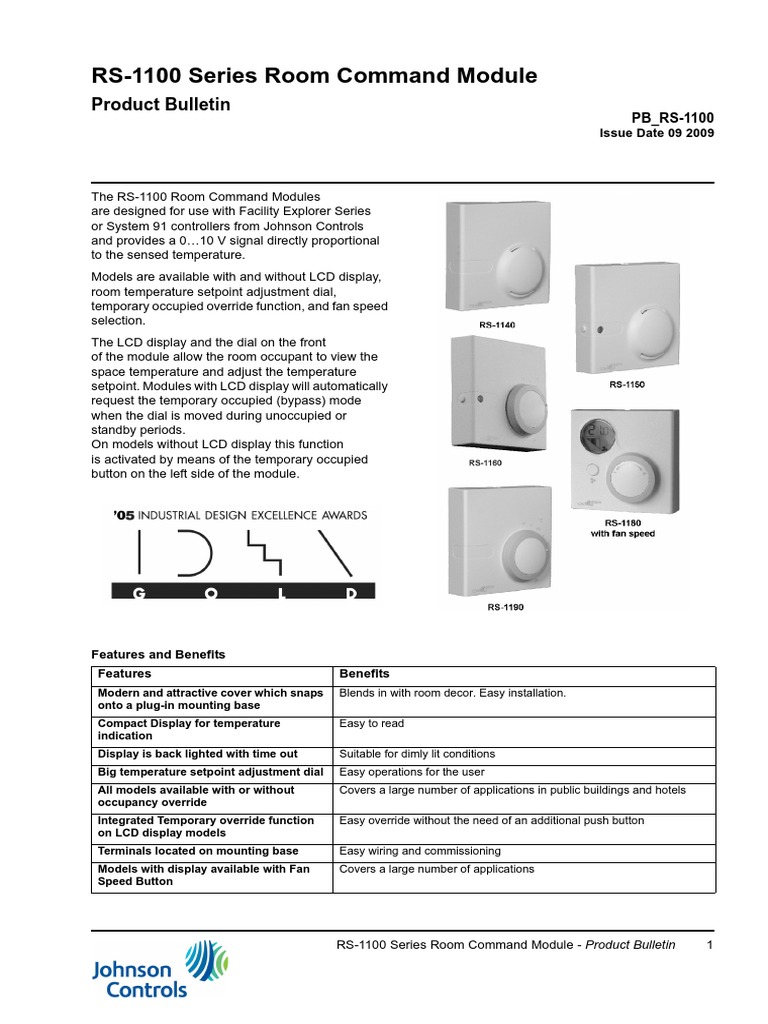 3 Rs-1180-0002 Room Temp. and Setpoint Module Two | PDF | Electrical ...