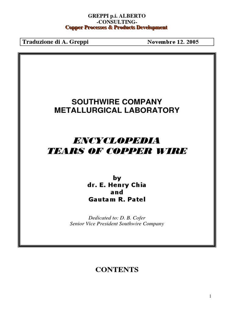 Encyclopedia Tears of Copper Wire | PDF
