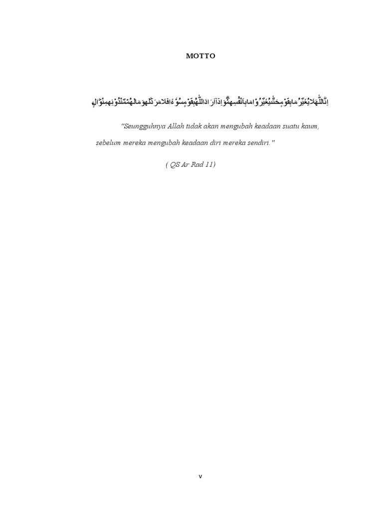 Motto, Persembahan DLL | PDF