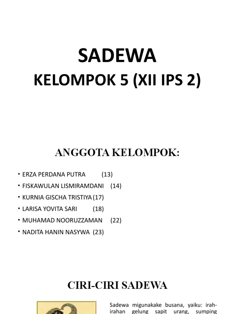 BJW Sadewa | PDF