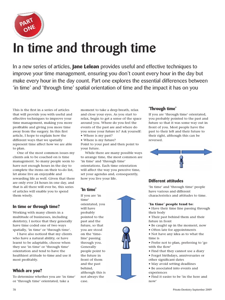 In Time&Through Time | PDF | Dentist | Psychology