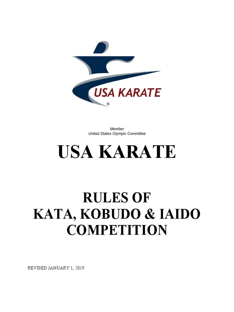USA KARATE KATA RULES Revised January 1 2019 | PDF | Combat Sports ...