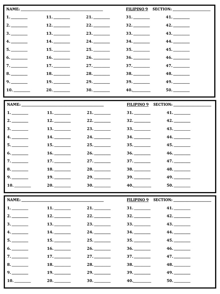 Answer Sheet 1-50 | PDF | Chess Theory | Chess