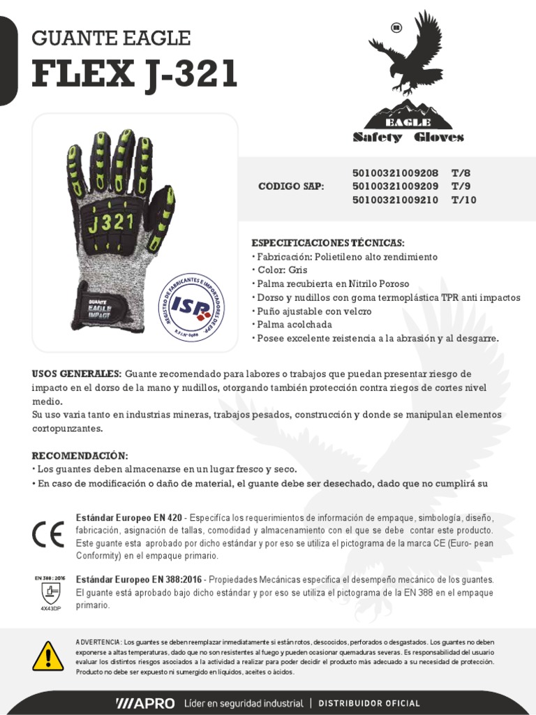 FT Eagle-J321 | PDF | Guante