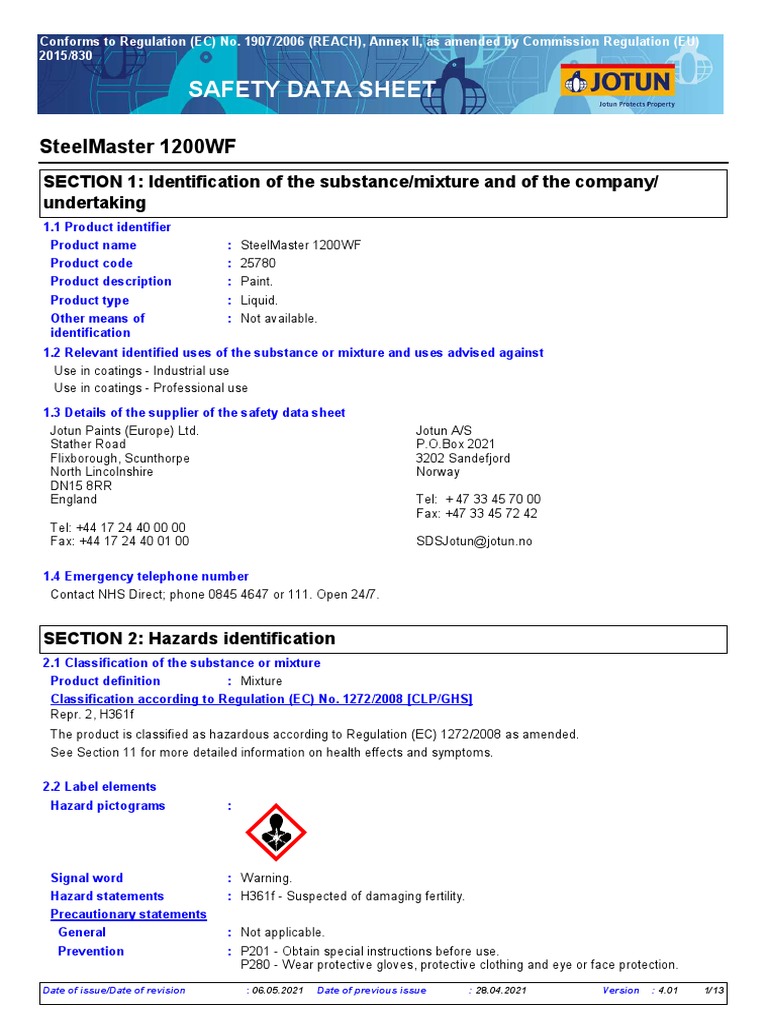 Jotun Steelmaster | Download Free PDF | Toxicity | Waste