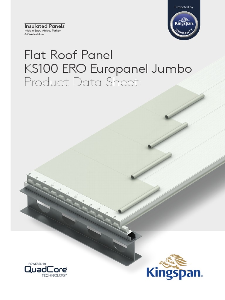 Kingspan Europanel Jumbo KS100 ERO Datasheet MEATCA en | PDF | Roof | Screw