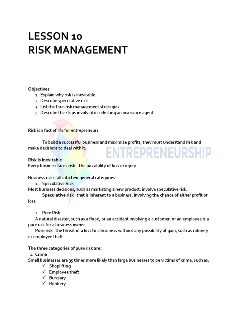 Lesson 10 | PDF | Insurance | Liability Insurance